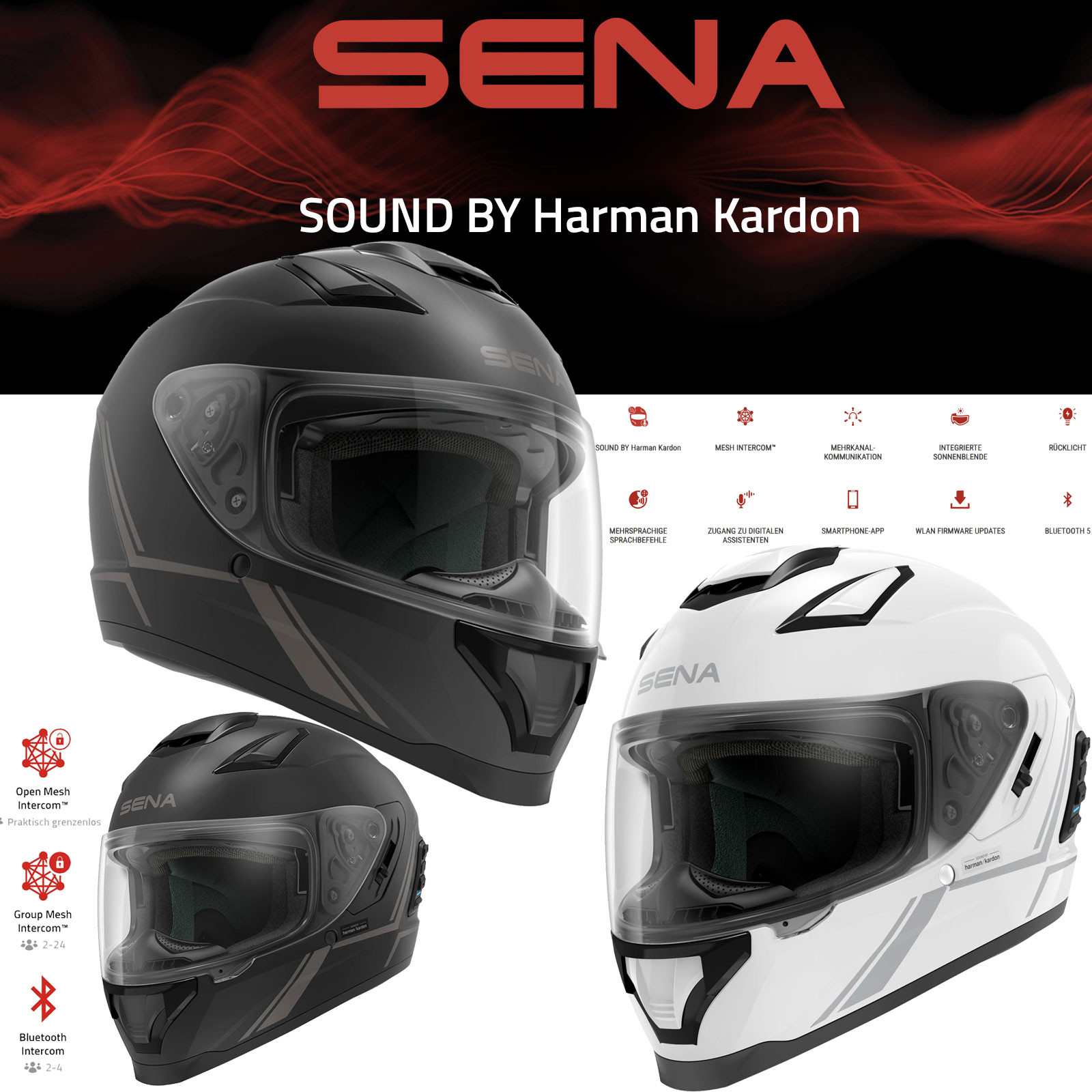 Buy Sena STRYKER full-face helmet | Bikeroutfit.com