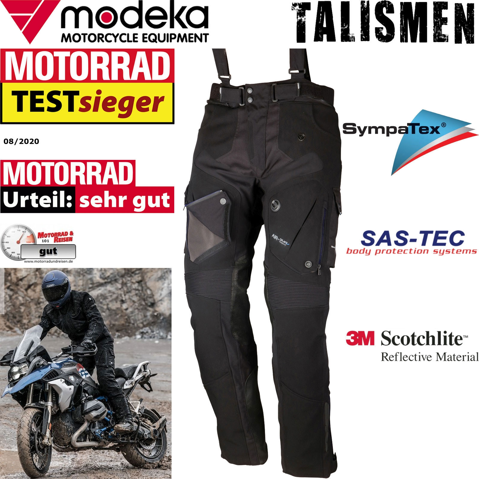 Buy Modeka 3in1 motorcycle pants TALISMEN | Bikeroutfit.com