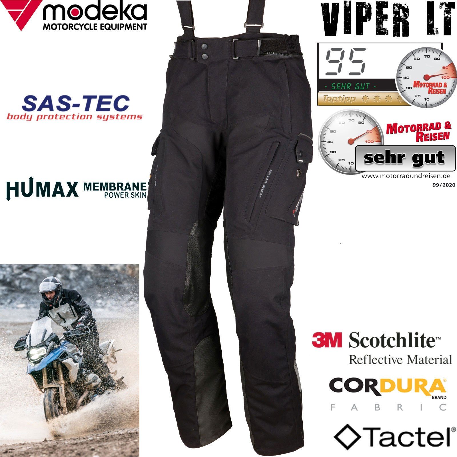 Buy Modeka motorcycle pants VIPER LT men | Bikeroutfit.com