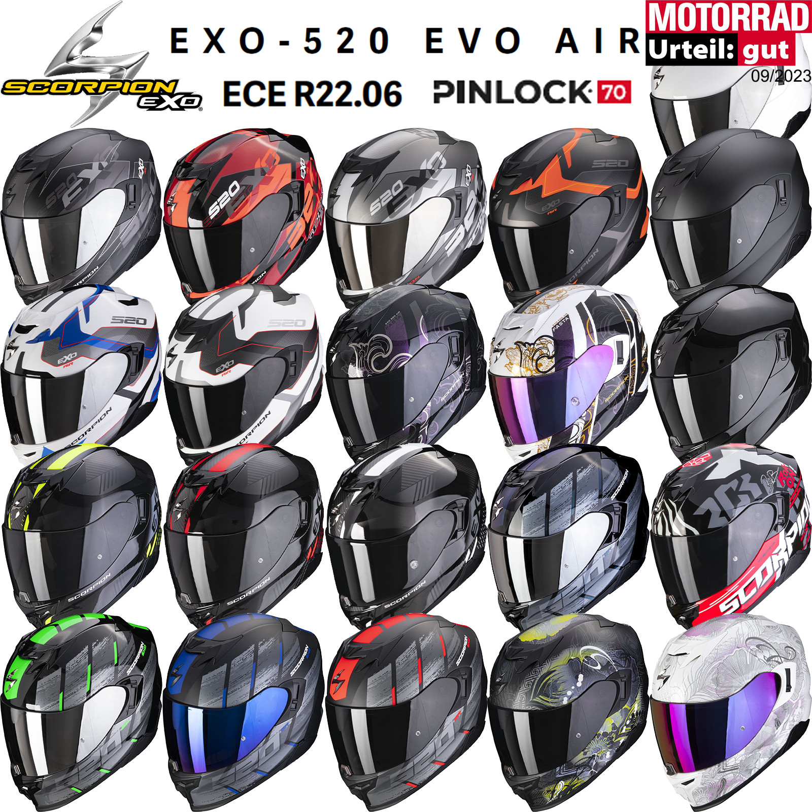 Buy Scorpion EXO-520 EVO AIR helmet | Bikeroutfit.com