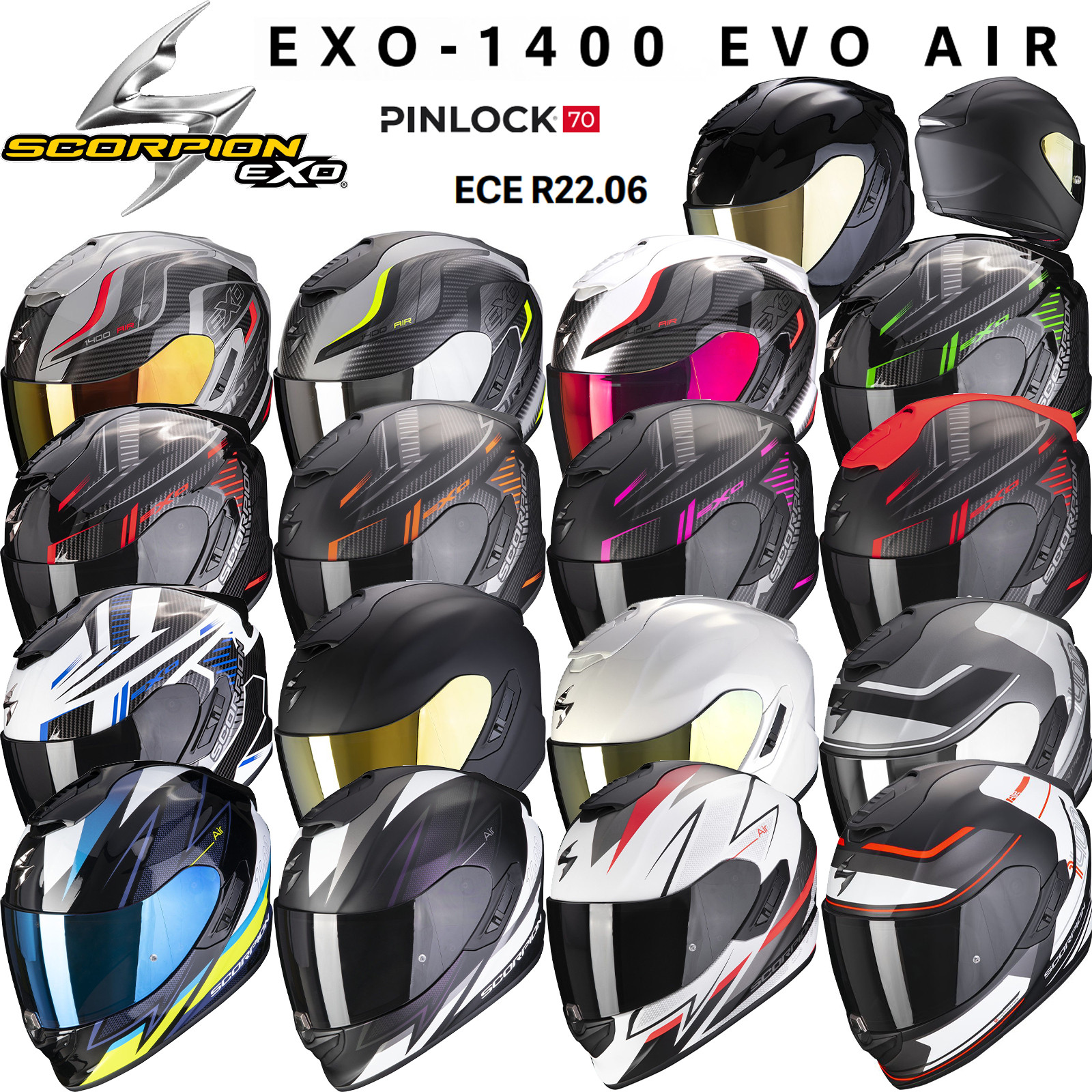 Buy Scorpion EXO-1400 EVO AIR helmet | Bikeroutfit.com